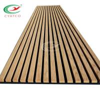 China Ceiling Wood Acoustic Wall Panels Practical MDF Polyester Material for sale