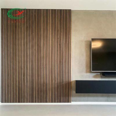 China Walnut MDF Wood Slat Wall Panel Multipurpose Practical For Office for sale