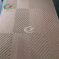 China V Groove Cutting Felt Wall Panels Stable PET Material Practical for sale