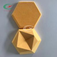 China Lightweight 3D Hexagon Acoustic Panels Fireproof Polyester Fiber for sale