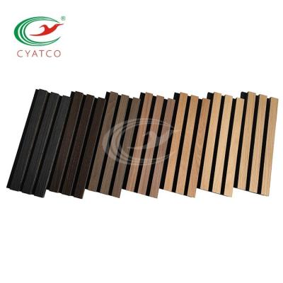 China Formaldehyde Free Linear Wood Wall Panels In Commercial Architecture for sale