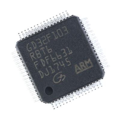 Cina 100% Original ARM MCU GD32 GD32F103 GD32F103RBT6 QFP64 Microcontroller Stock IC in vendita
