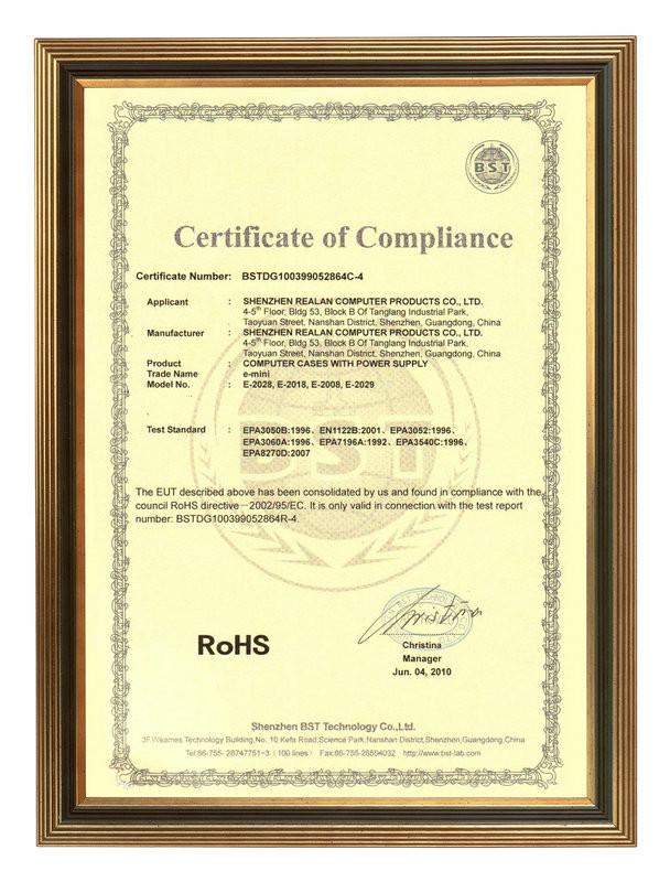 RoHS-MINI CASE - Shenzhen Realan Computer Products Co., Ltd.