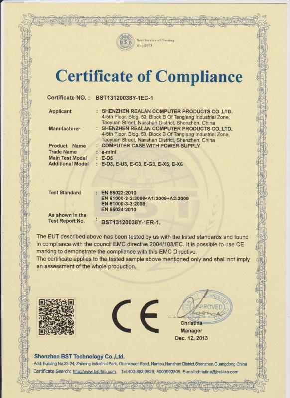 CE - Shenzhen Realan Computer Products Co., Ltd.