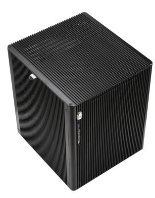 Cina Il nero, mini caso da tavolino di alluminio d'argento di ITX con USB 3,0 + USB 2.0 in vendita