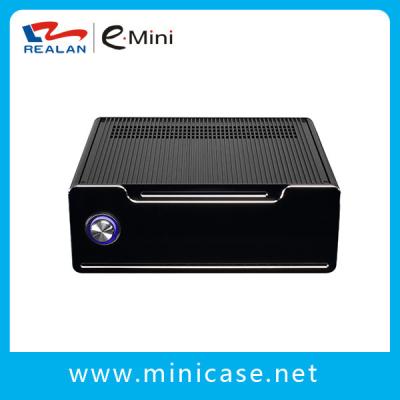 Cina Cassa orizzontale del desktop computer di ITX di caso della cassa di alluminio mini nobile del PC con l'alimentazione elettrica 250W in vendita