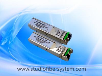 China 10KM 1550nm 3G SDI Video SFP Optical Transceiver include 1SFP transmitter and 1 SFP receiver, supporting pathological for sale