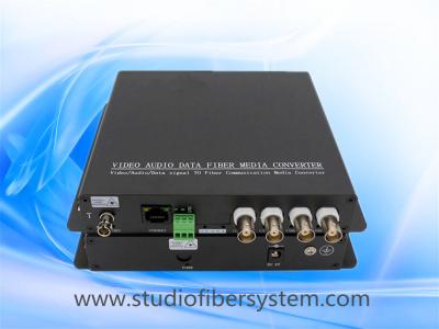 China 4 HDTVI video 1 RS485 1 ethernet to fiber converter for CCTV surveillance system for sale