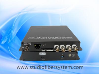 China 4CH HDTVI media fiber converter for coaxial and ip camera hybrid application for sale