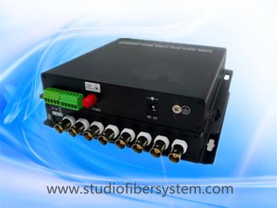 China compact 8CH AHD video audio fiber transmitter and receiver for remote CCTV surveillance system for sale