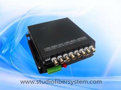 China compact 8CH TVI video audio fiber transmitter and receiver for remote CCTV surveillance system for sale