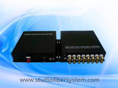 China Mini 16CH TVI fiber converter with wall mounted aluminum case,compact desigend for CCTV system for sale