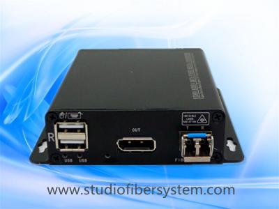 China OEM Displayport KVM fiber extenders for  2K/4K Displayport V 1.1 and USB1.0 signals over single mode fiber to 10KM for sale