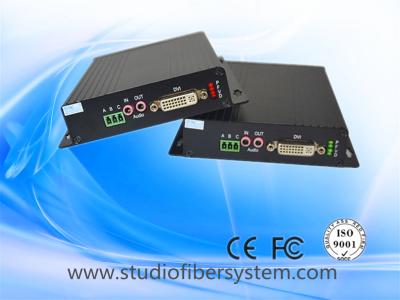 China 1 Port DVI Over Fiber Optic Extender with bidi stereo audio&rs232 to 80KM for sale