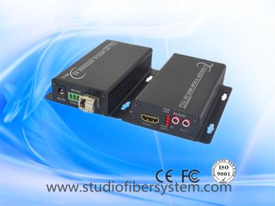 China Mini aluminum 1CH uncompressed 1080P HDMI&1CH RS232&1CH bidi audio over SM fiber extender for sale