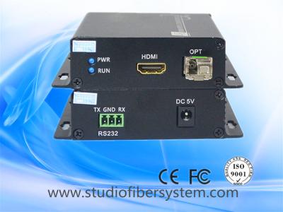 China 1Port UHD 4K/2K HDMI To Fiber Optic Converter with RS232 PTZ data for CCTV system for sale