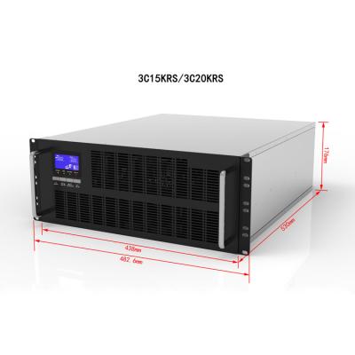 中国 380VAC 13.5kWはオンラインで3段階のラック マウントUPS 15KVAゼロ転送時間を持ち上げる 販売のため