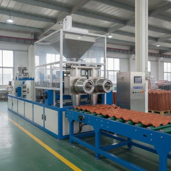 Quality Automatic PVC Roof Tile Production Machine Incorporating Counter-rotating Conical Twin-screw Technology for Roofing Tiles for sale