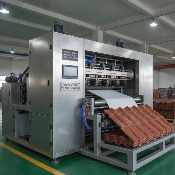 Quality Customized Voltage PVC Roof Tile Machine Featuring 98 KW Power and Product Size 840 910 930mm Suitable for Roofing Applications for sale