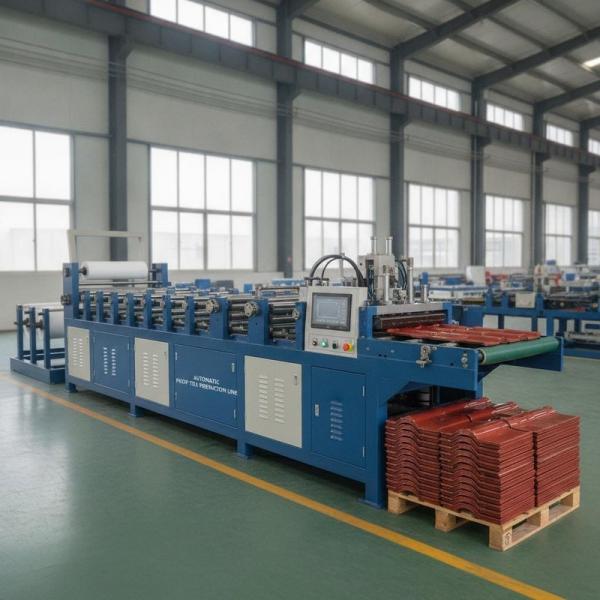 Quality Automatic PVC Tile Roof Sheet Machine Suitable to Produce Glazed Or T Shape Roofing Tile with Operation and Durable Design for sale