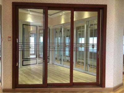 China Custom Colored Aluminium Sliding Door System Lightweight Glazed Entrance Solution for sale