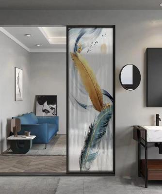 Decoración de vidrio personalizado de vidrio transparente con grabado / impresión de seda