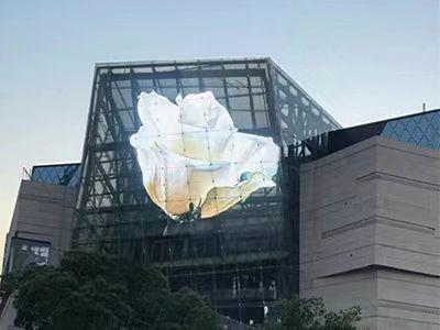 Quality Smartphone App Controlled LED Glass Curtain Wall with AC/DC Power Supply for sale