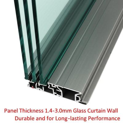 China Panel Thickness 1.4-3.0mm Glass Curtain Wall Durable and for Long-lasting Performance for sale