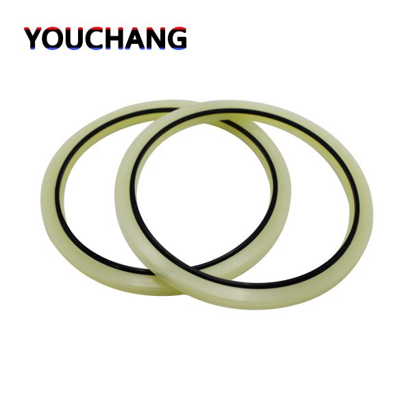 Quality PU POM Hby Buffer Seal Yellow Excavator Track Adjuster Oil Seal For Commercial for sale