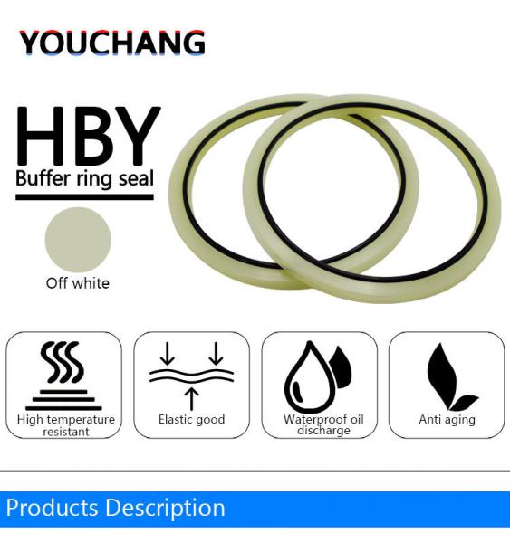 Quality PU POM Hby Buffer Seal Yellow Excavator Track Adjuster Oil Seal For Commercial for sale