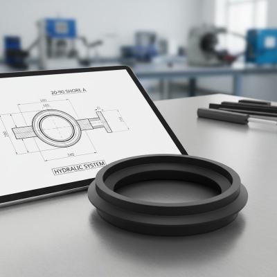 China Nitrile Rubber Dust Seal with 20-90 Shore A Hardness and 50mm Outer Diameter for Hydraulic Systems for sale