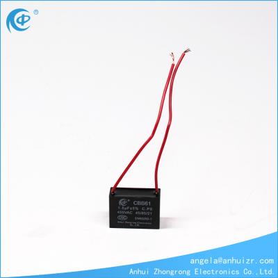 China High Quality 450VAC 1UF 1.5UF 2UF 2.5UF 3UF 3.5UF AC Fan Capacitor CBB61 for sale