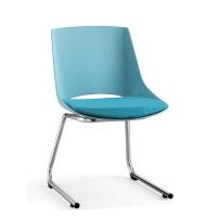 China Office Sleigh Leg Modern Design Plastic Stackable Training Center Chairs for Learning for sale