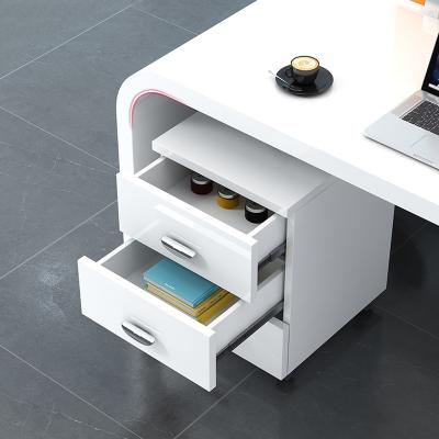 China Postverpakking Moderne eenvoudige witte lak Bureau voor 4 personen in kantoorontwerp Te koop