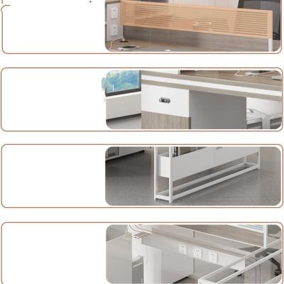 China Werknemer Desktop Computer Tafel Multifunktioneel kantoor bureau en stoel voor 4-6 personen Te koop