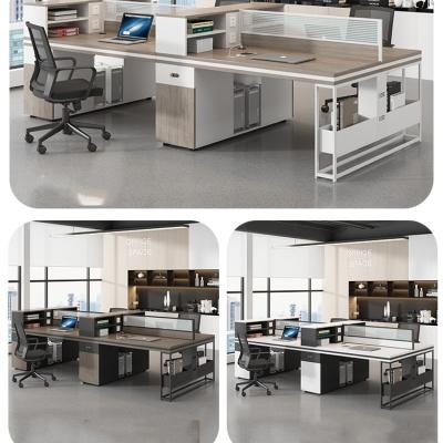 China Werknemer Desktop Computer Tafel Multifunktioneel kantoor bureau en stoel voor 4-6 personen Te koop