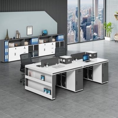 China Modernes Design Einfache Büroarbeitsstation mit 2 4 6 Sessel und Schreibtisch zu verkaufen