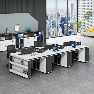China Modernes Design Einfache Büroarbeitsstation mit 2 4 6 Sessel und Schreibtisch zu verkaufen