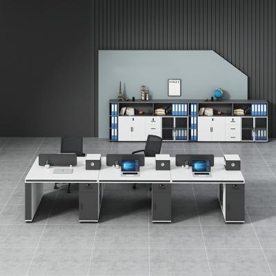 China Modernes Design Einfache Büroarbeitsstation mit 2 4 6 Sessel und Schreibtisch zu verkaufen
