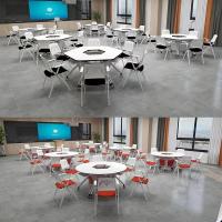 China Customizable Folding Training Hexagonal Combination Table for Multifunctional Activities for sale