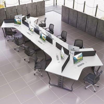 Cina 6 persone MDF Office Workstation con design e funzione contemporanea scrivania in vendita