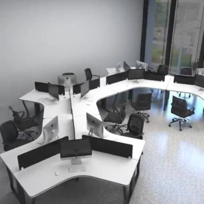Cina 6 persone MDF Office Workstation con design e funzione contemporanea scrivania in vendita