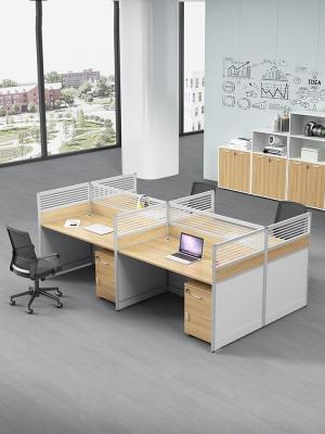Cina Colori personalizzati 4 persone divisori ufficio tavolo Stazione di lavoro con design estensibile in vendita
