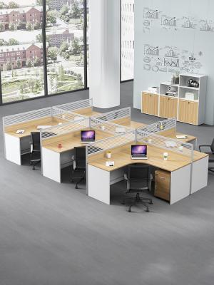 Cina Colori personalizzati 4 persone divisori ufficio tavolo Stazione di lavoro con design estensibile in vendita