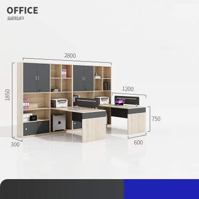 Cina Gabinetto a doppio sedile, schermo, postazione di lavoro, computer, scrivania, stile moderno per la sala finanza in vendita