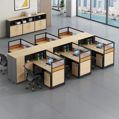 Cina Combinazione di mobili da ufficio scrivania doppia scrivania per computer scrivania e sedia con design moderno in vendita
