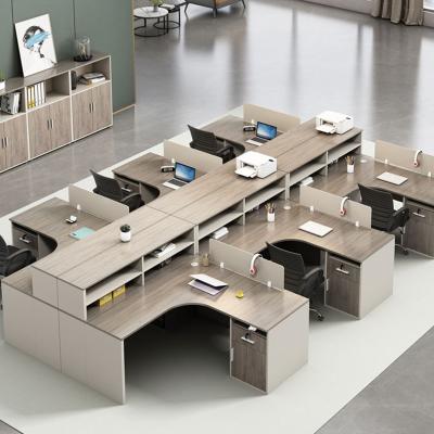 China Sistema de escritório modular para 4 pessoas Móveis de escritório personalizáveis em design moderno à venda