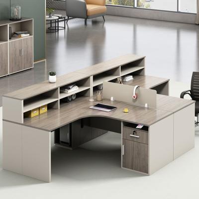 China Sistema de escritório modular para 4 pessoas Móveis de escritório personalizáveis em design moderno à venda