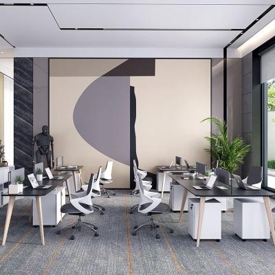 Cina Staff moderno scrivania esecutiva in legno ufficio cubo stazione di lavoro scrivania combinata in vendita