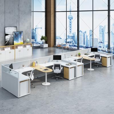 中国 ISO9001/ISO14001 認定 4人用現代オフィステーブルワークステーション 販売のため